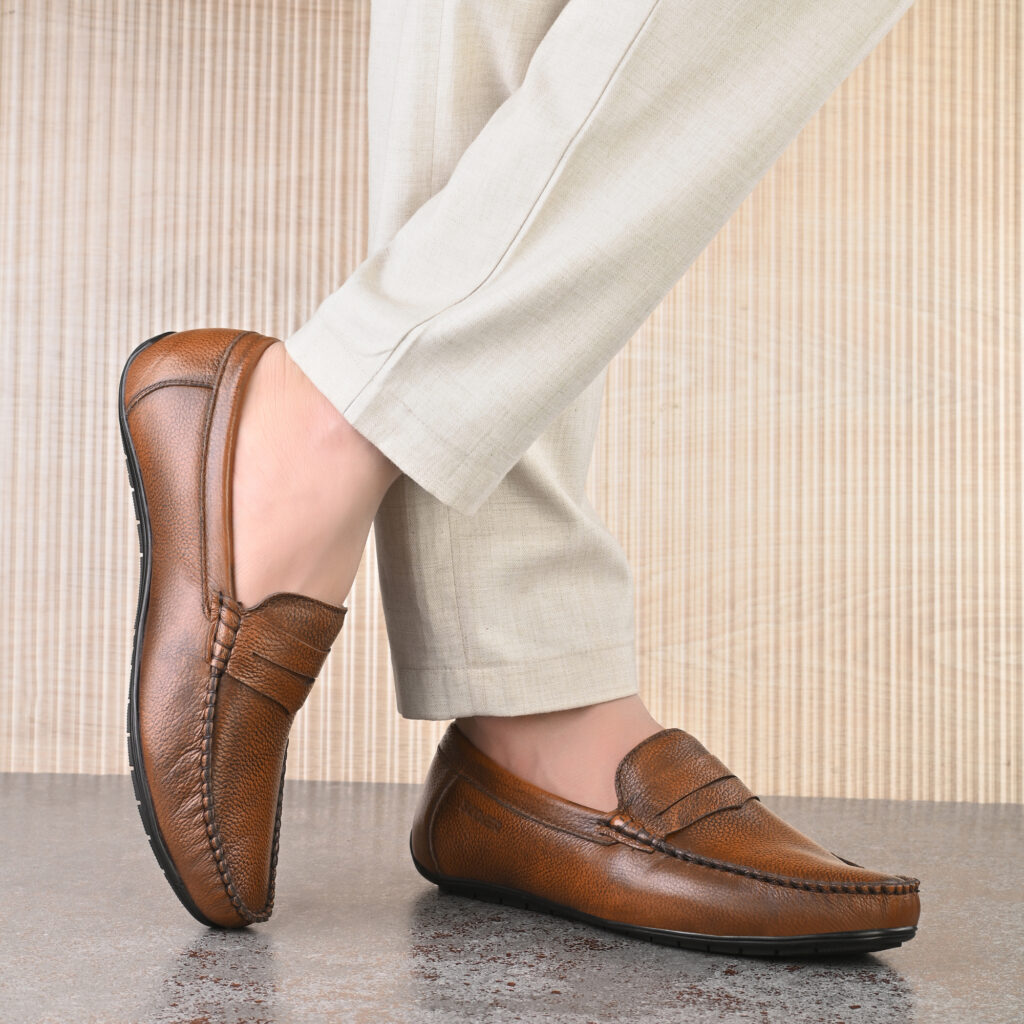 Premium Leather Loafers (Tan) - SCOVER.IN